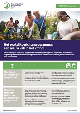 Scholen en docenten - Praktijkgerichte programma's